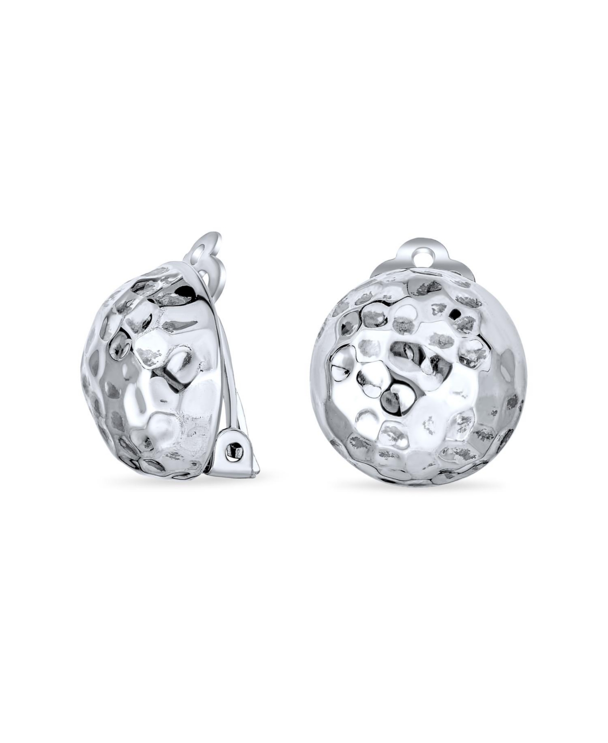 Click here for Bling Jewelry Hammered Textured Ball Button Clip O... prices