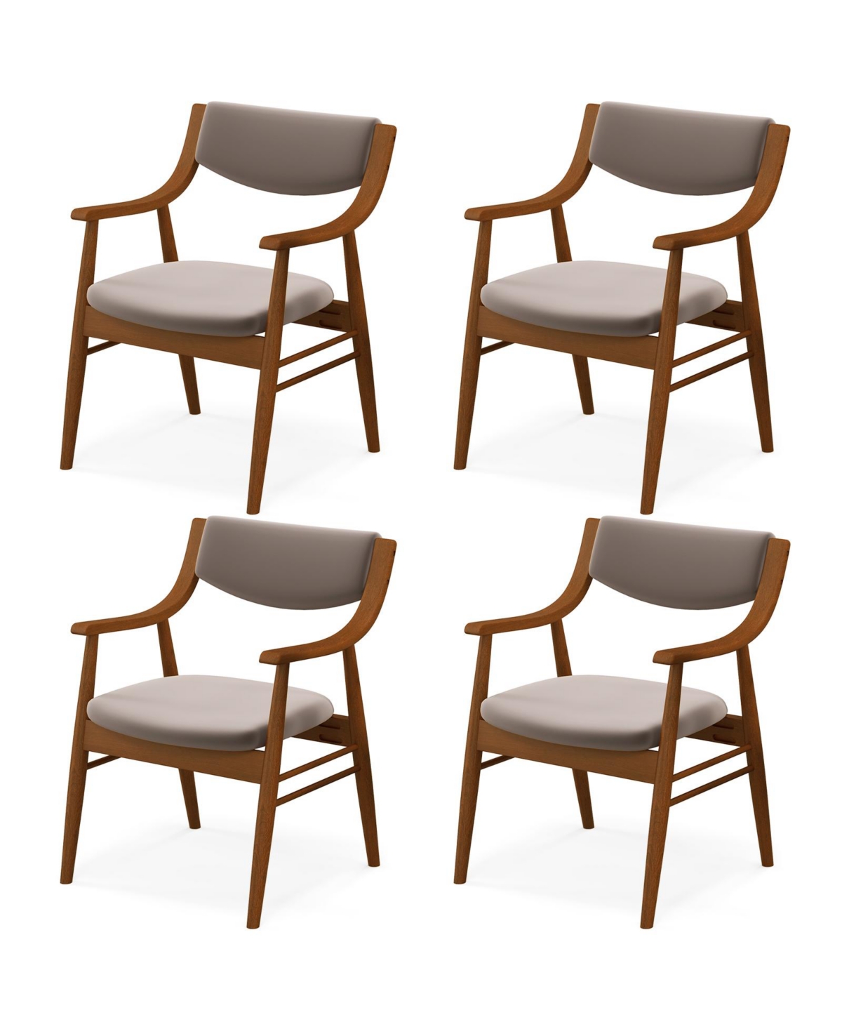 Click here for Gymax Set Of 4 Pu Leather Dining Chair w/ Padded S... prices
