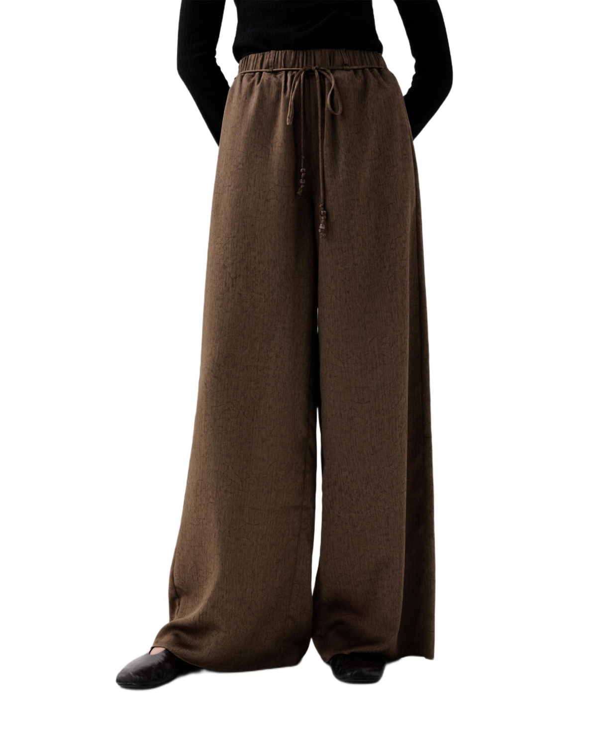 Click here for Scalpers Womens Crinkle Kaftan Pant - Khaki prices