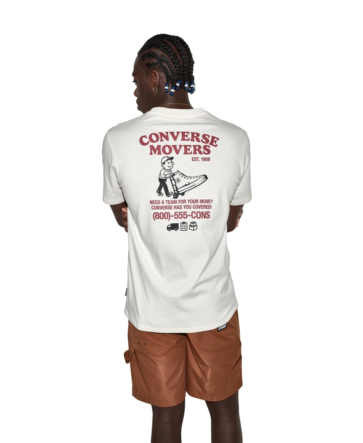 Click here for Converse Mens Movers T-Shirt - Converse Egret prices