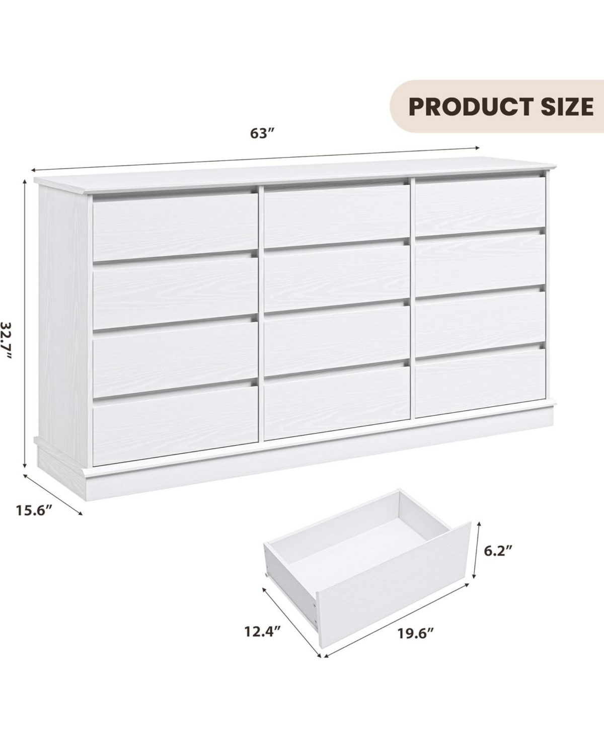 Click here for gaomon 12 Drawer Dresser Large Double Chest with D... prices