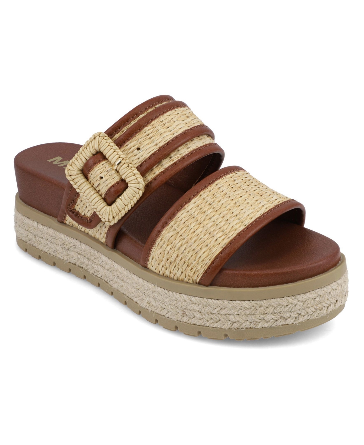 Click here for Mia Womens Raffia-Strap Espadrille Slide Sandals -... prices