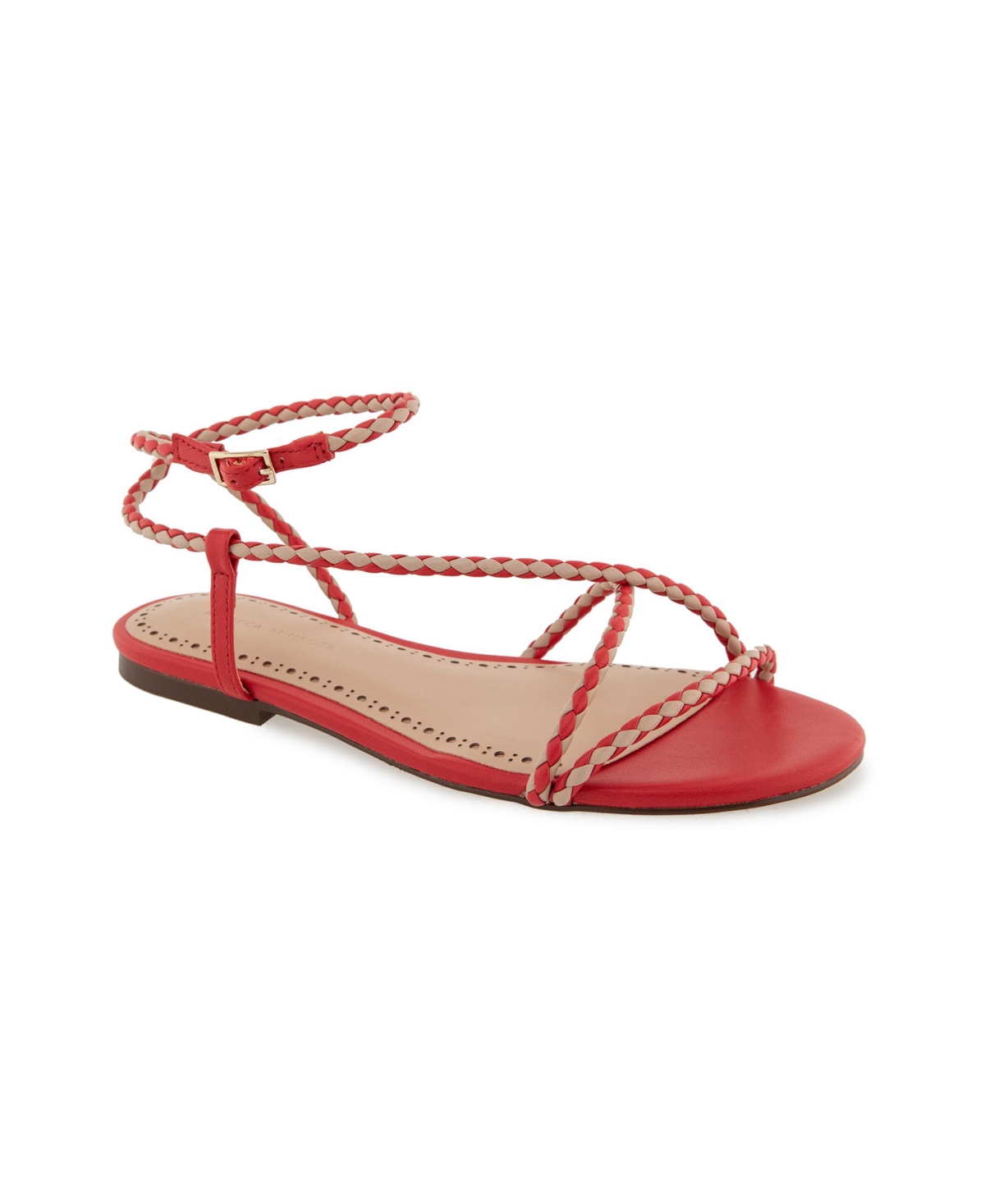 Click here for Rebecca Minkoff Womens Ayla Falt Sandal - Red/nude prices