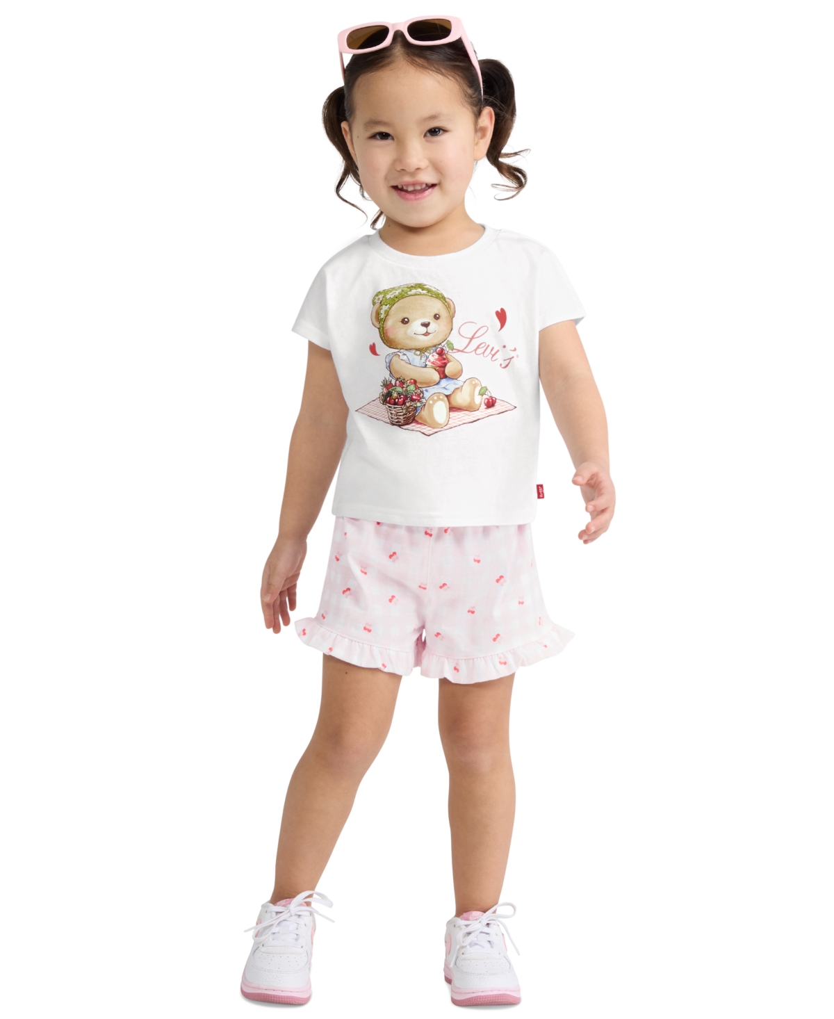 Click here for Levis Girls Toddler 2T-4T Crewneck T-Shirt and Sho... prices