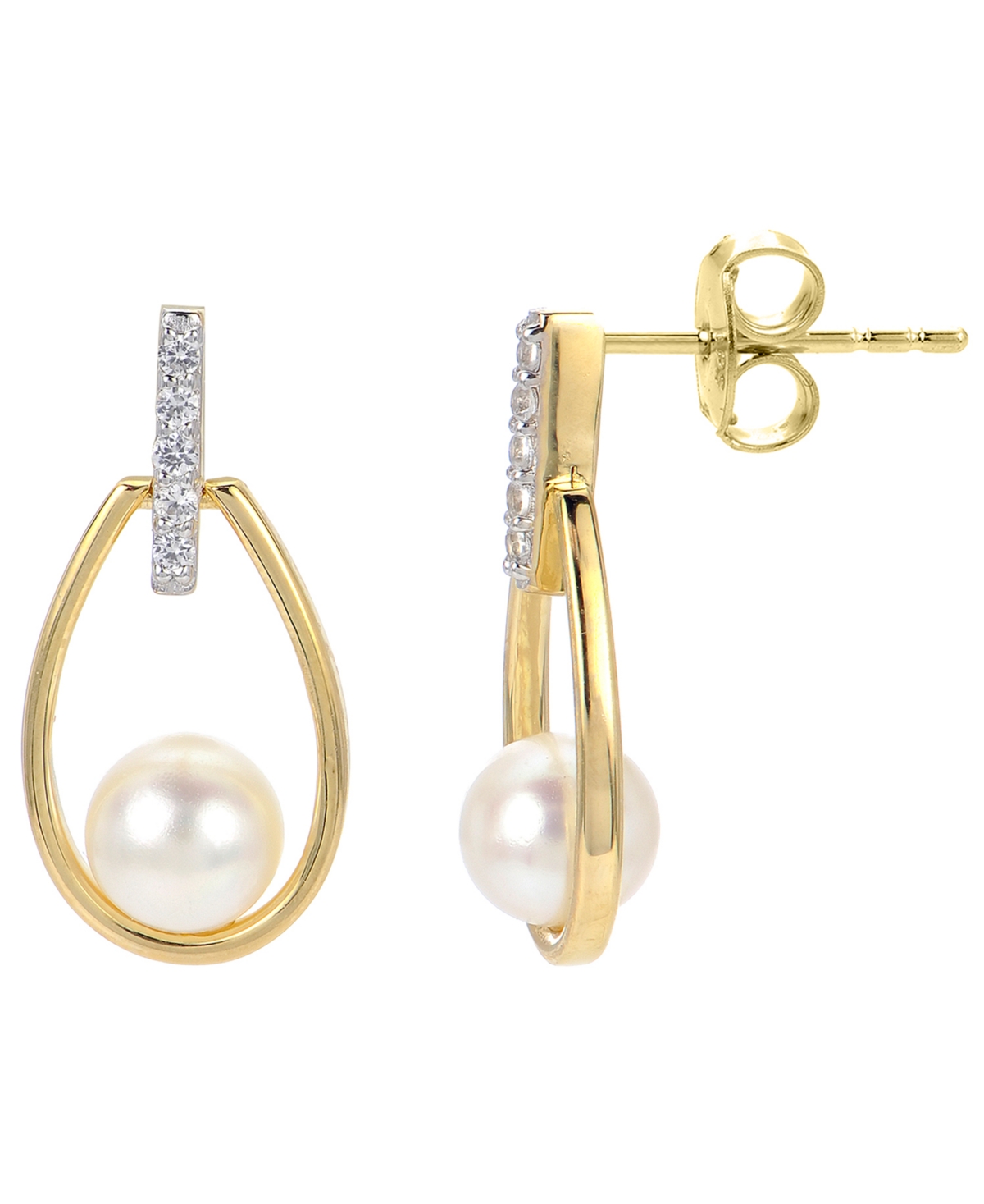 Click here for Macys Cultured Freshwater Pearl (6-6.5mm) & Lab-Cr... prices