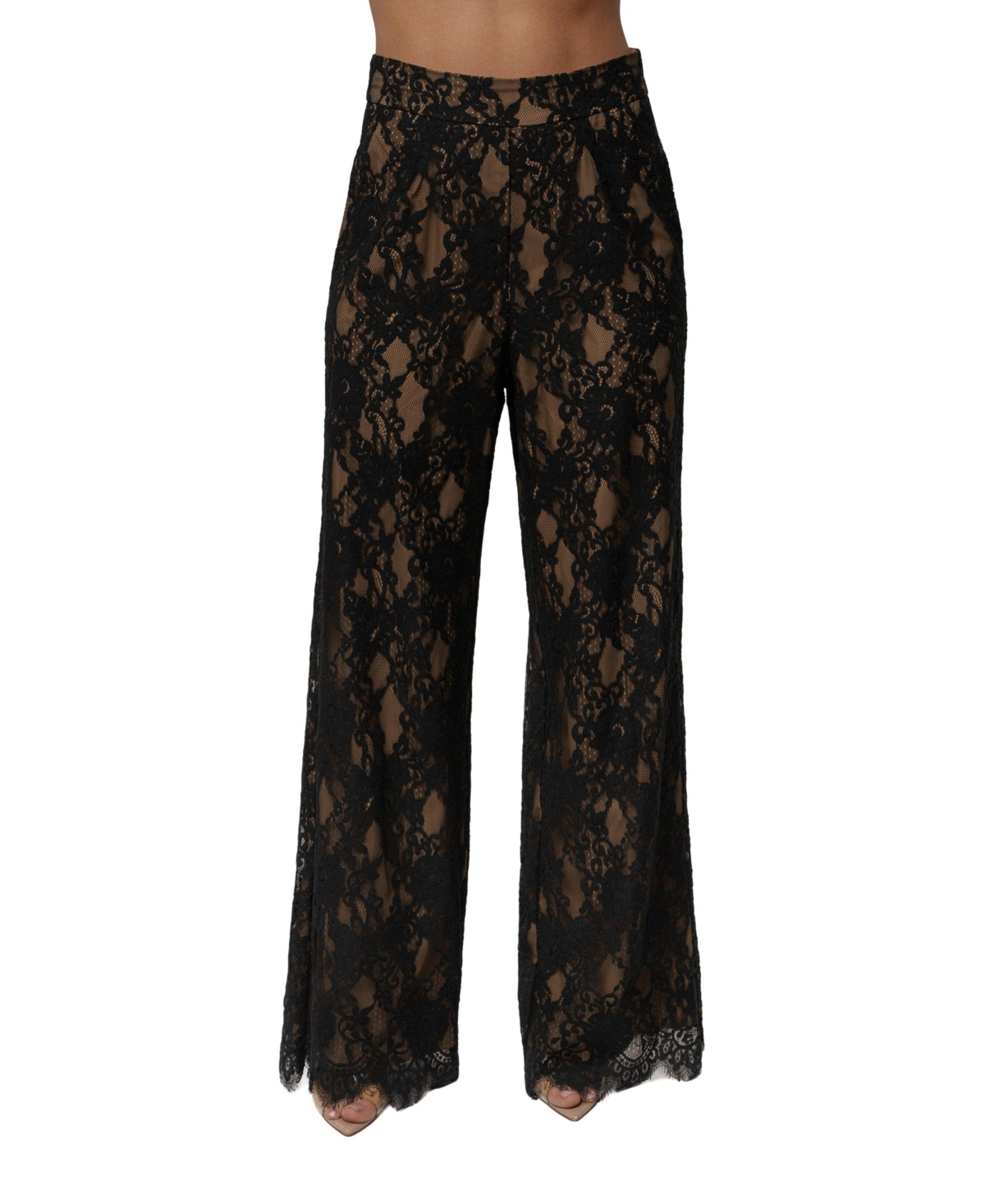 Click here for Jluxlabel Womens Forever Crush Lace Pant - Black prices