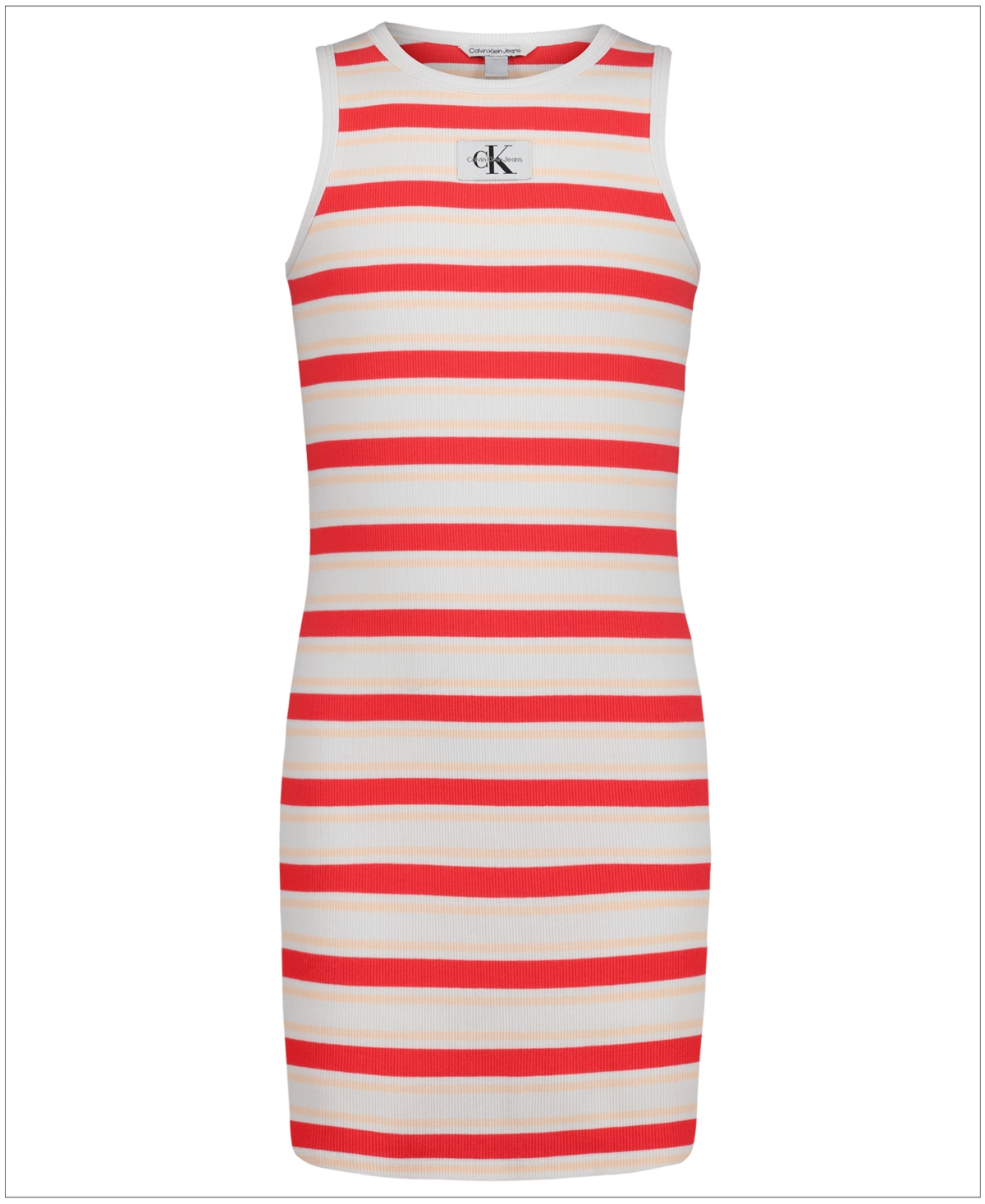 Click here for Calvin Klein Girls 7-16 Striped Crewneck Tank Dres... prices