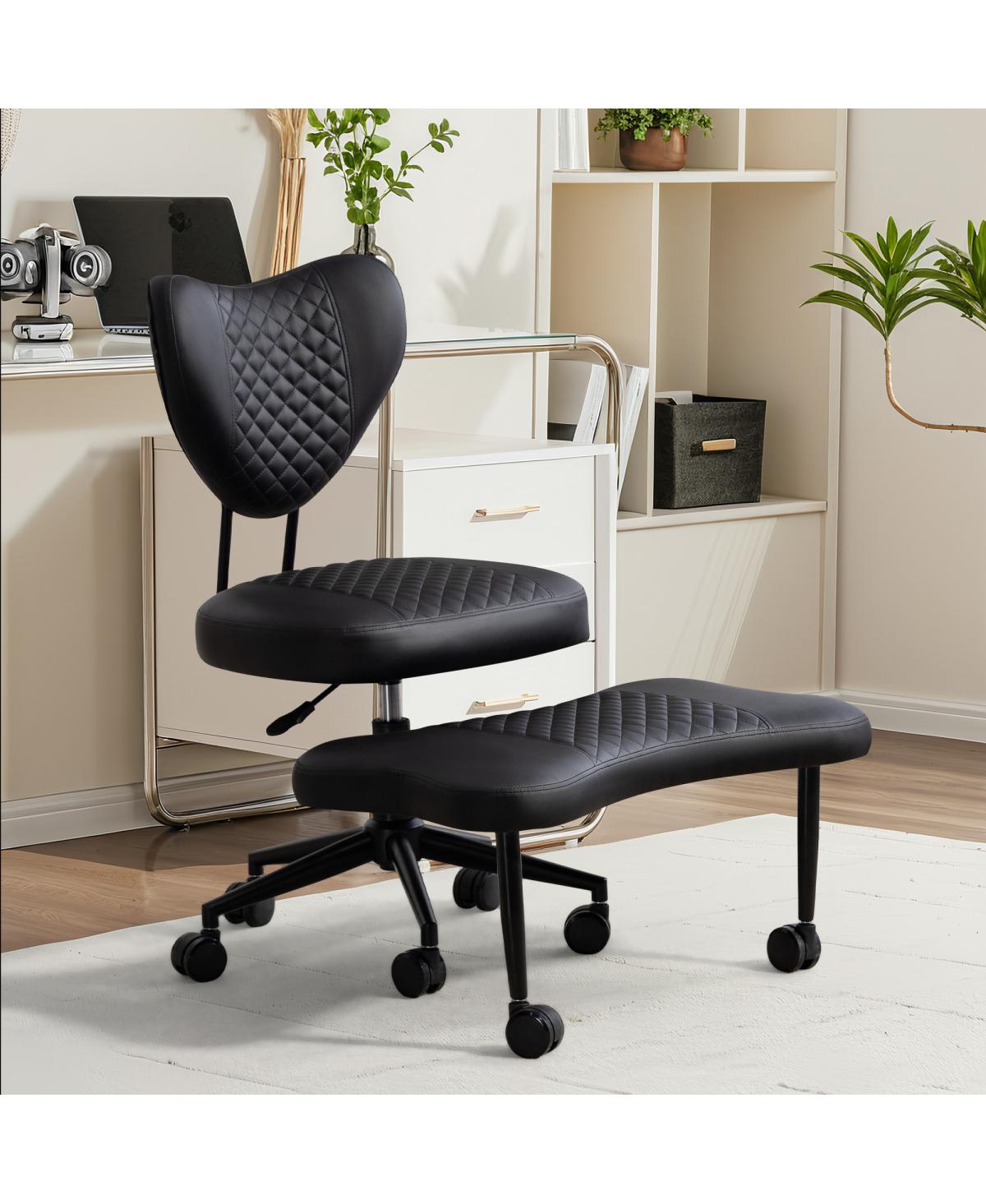 Click here for Streamdale Ergonomic Cross-Legged Swivel Chair  Ad... prices
