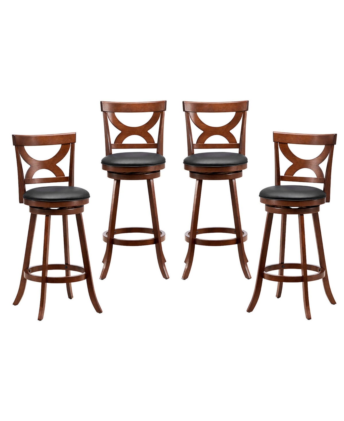 Click here for Gymax 4pcs 30.5 Bar Stools 360° Swivel Bar He... prices