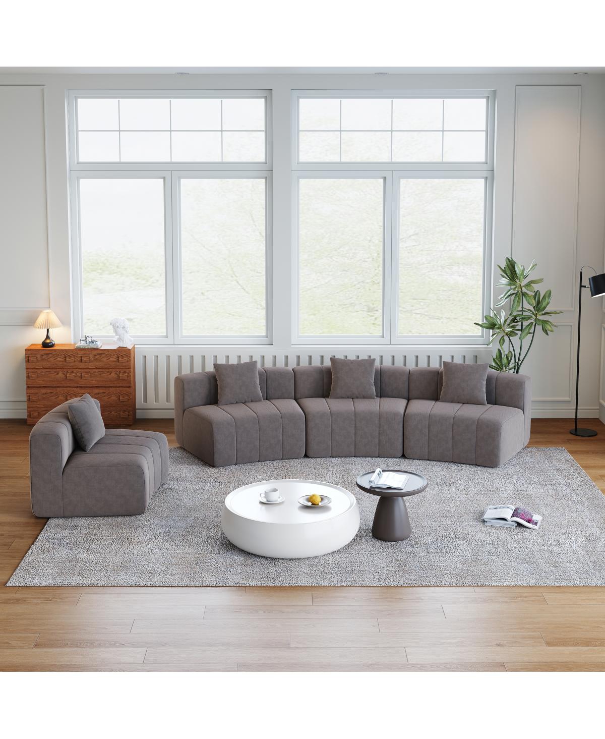 Click here for Streamdale Furniture Chenille Curved Sectional Sof... prices