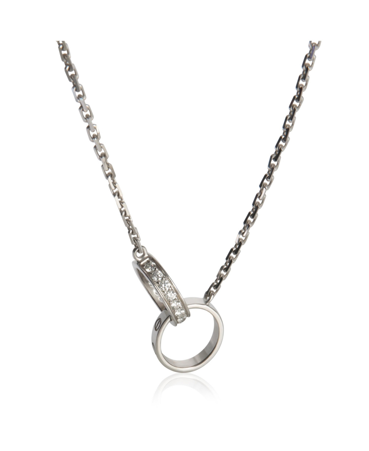 Click here for Pre-Owned Cartier White Gold Diamond Love Necklace... prices