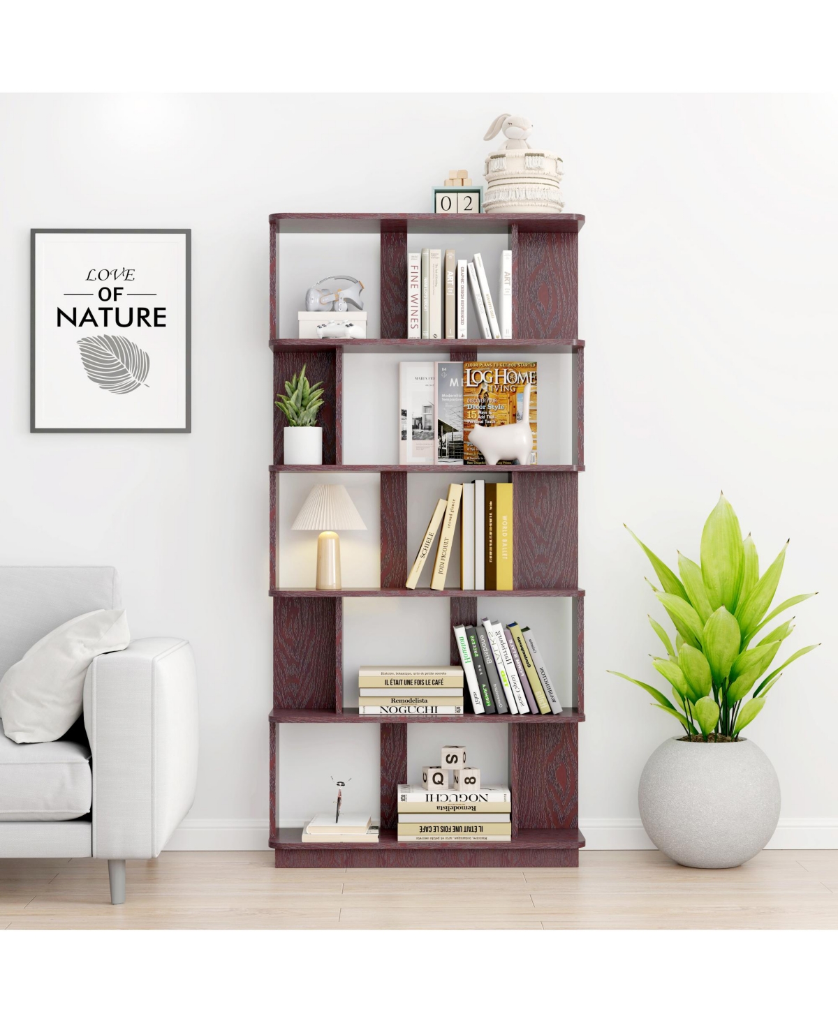 Click here for Rainsken 5-Tier Bookcase - Modern Open Storage Boo... prices
