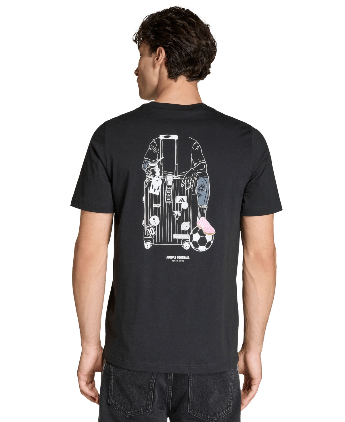 Click here for adidas Mens Messi Crewneck T-Shirt - Black/Pink prices