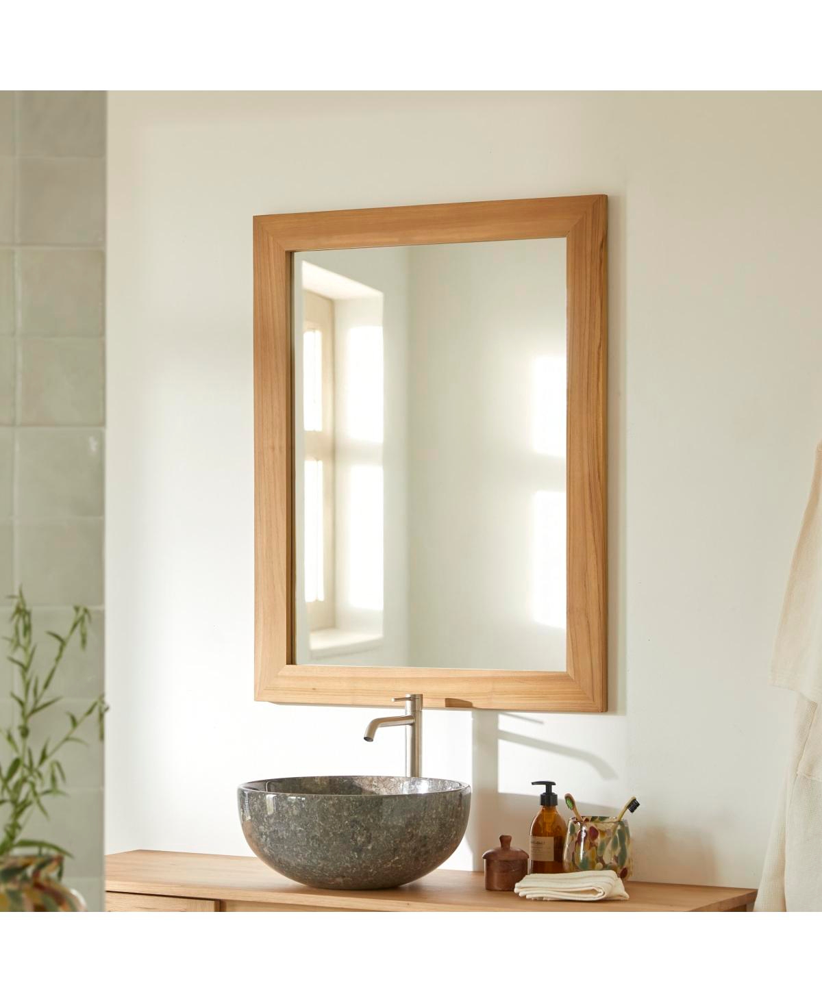 Click here for Tikamoon Solid Teak Wood Mirror 90x70 Wall Hanging... prices