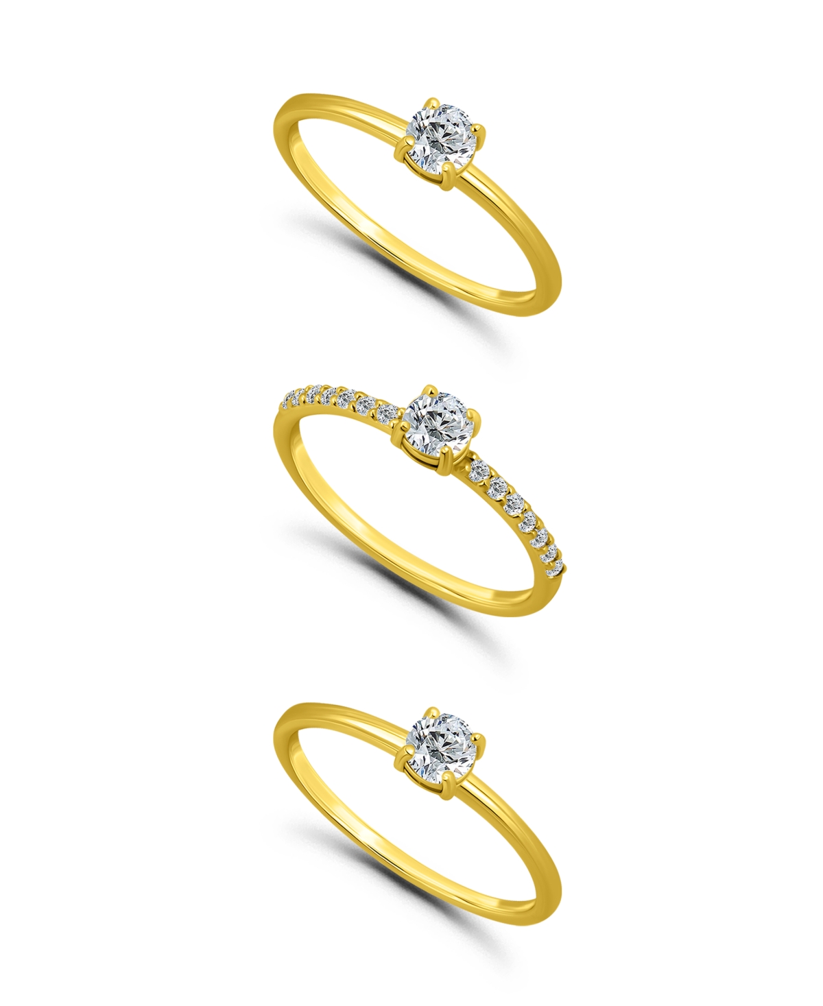 Click here for Macys 1 3/8 cttw 3pc Set- 2- 4mm Round Cubic Zirco... prices