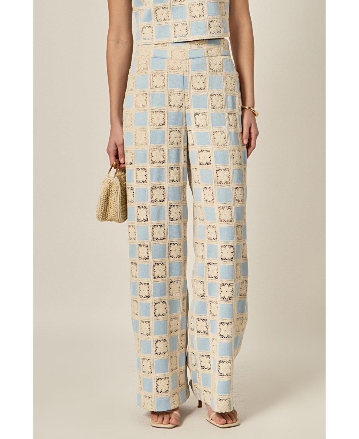 Click here for English Factory Womens Crochet Long Pants - Powder... prices