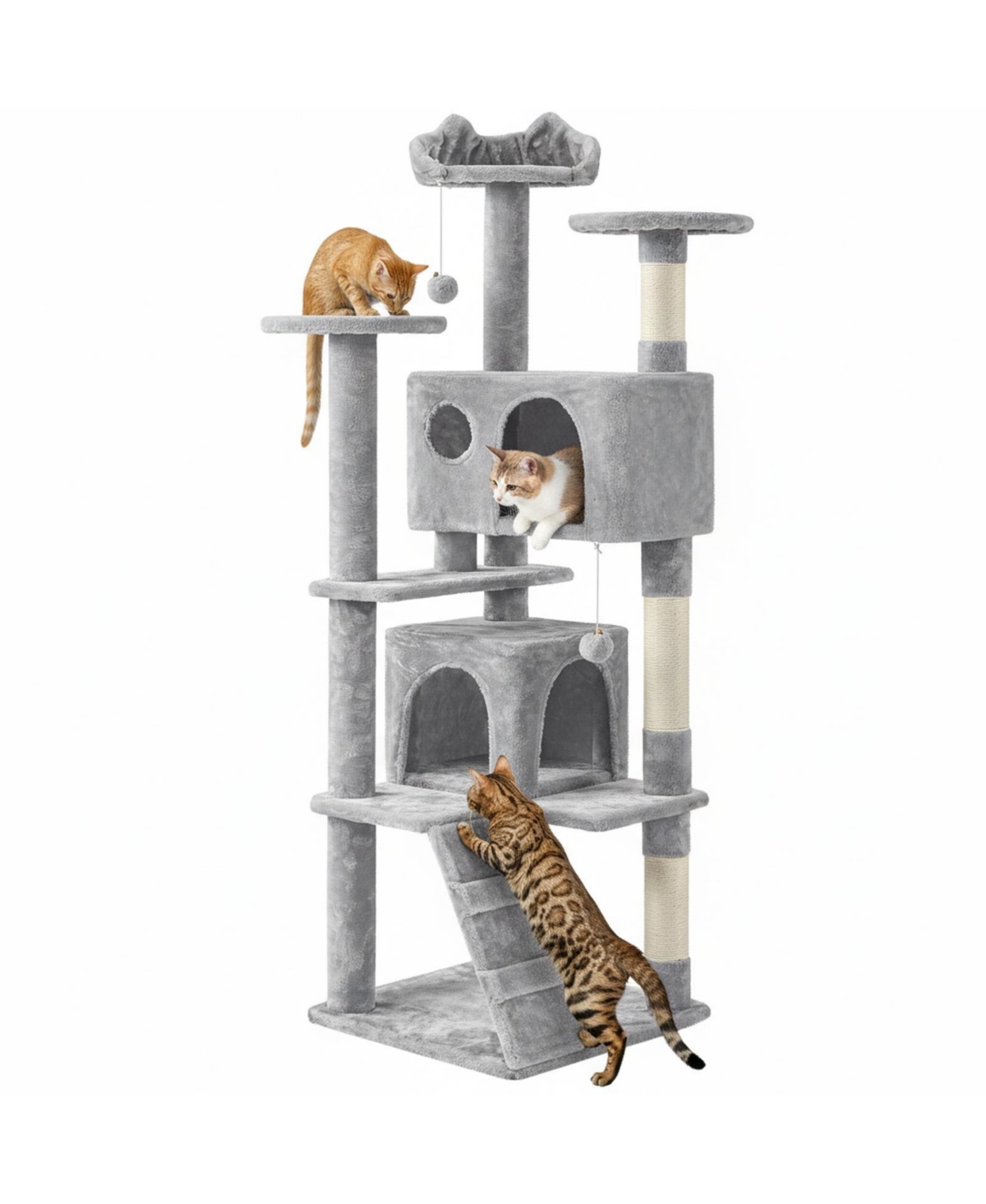 Click here for Aronkl Multi-level Cat Tree Tower with Cat-ear Per... prices
