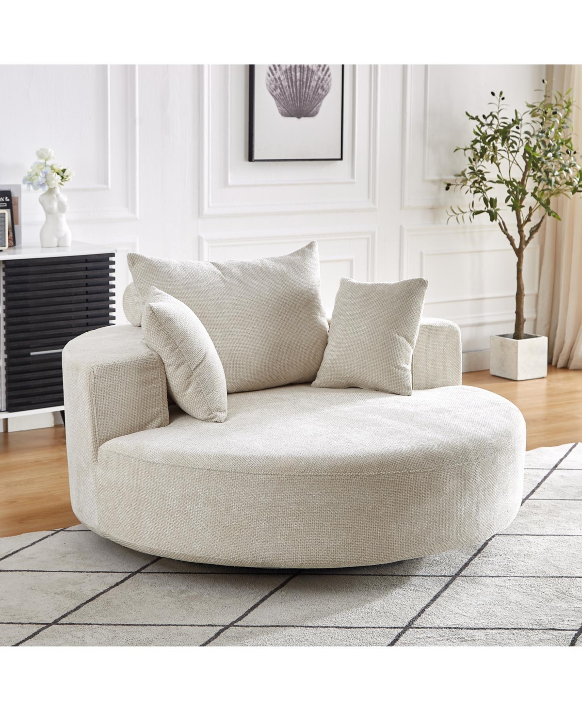 Click here for Streamdale Furniture 55" Chenille Swivel Slee... prices