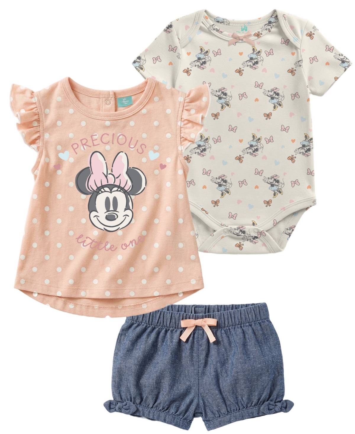 Click here for Disney Baby Girls Minnie Print Top  Bodysuit and S... prices