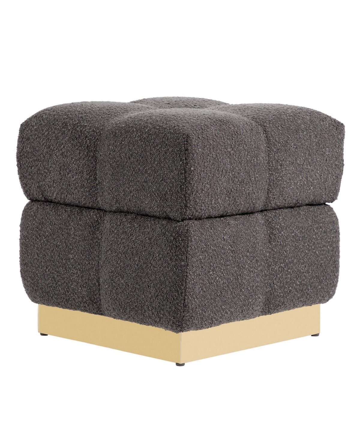 Click here for Soren 18 Wood Boucle Storage Ottoman - Charcoal prices