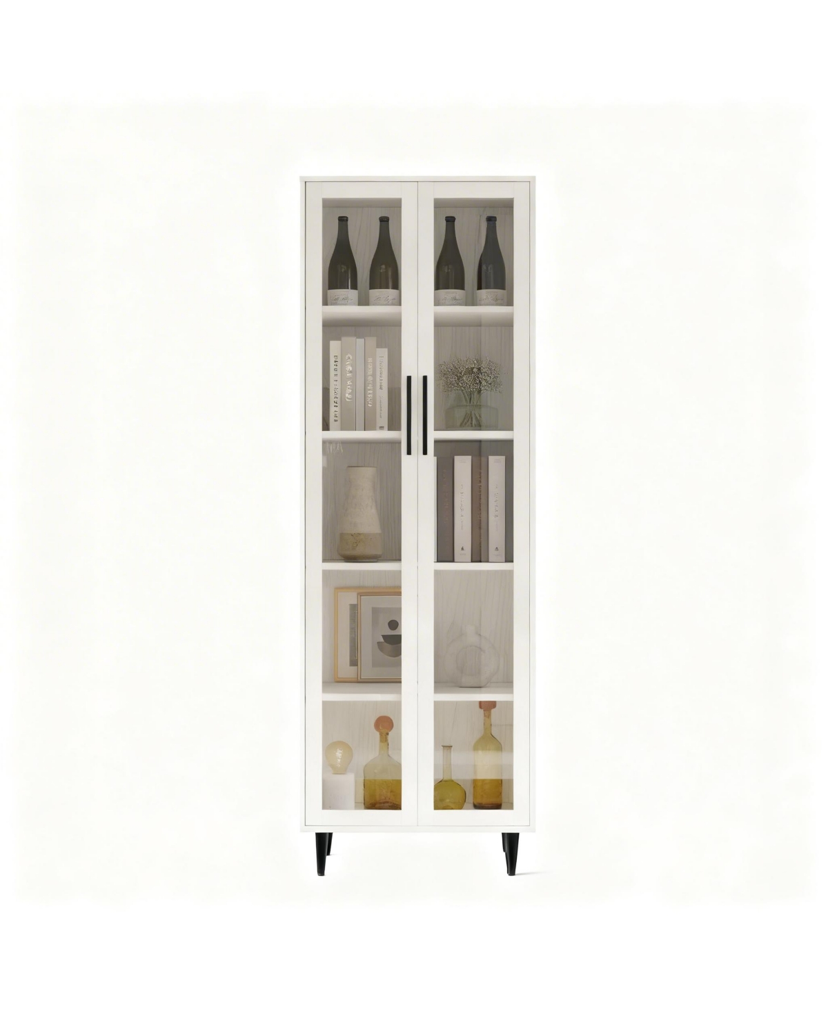 Click here for Yigii 71" Glass Door Bookshelf 5-Tier Display... prices
