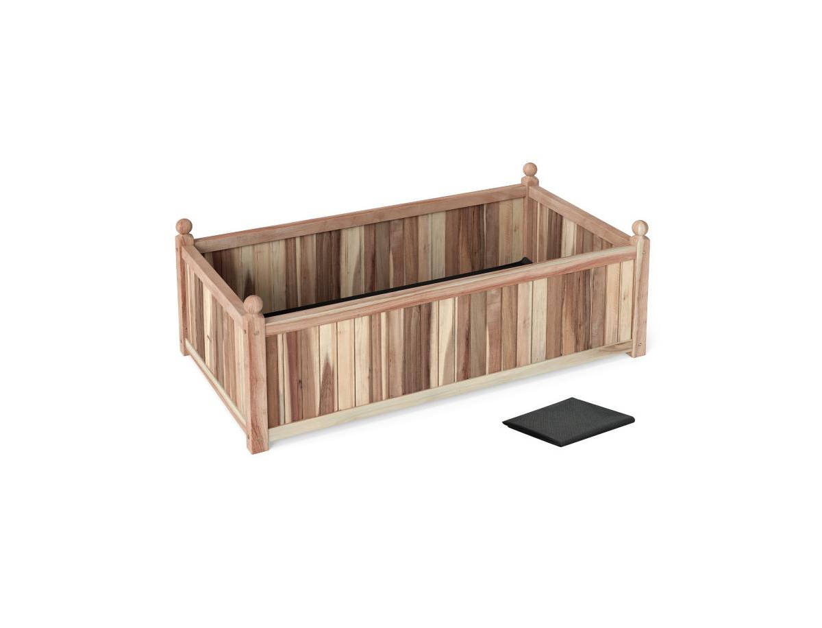 Click here for Slickblue Acacia Wood Raised Garden Bed with Prote... prices