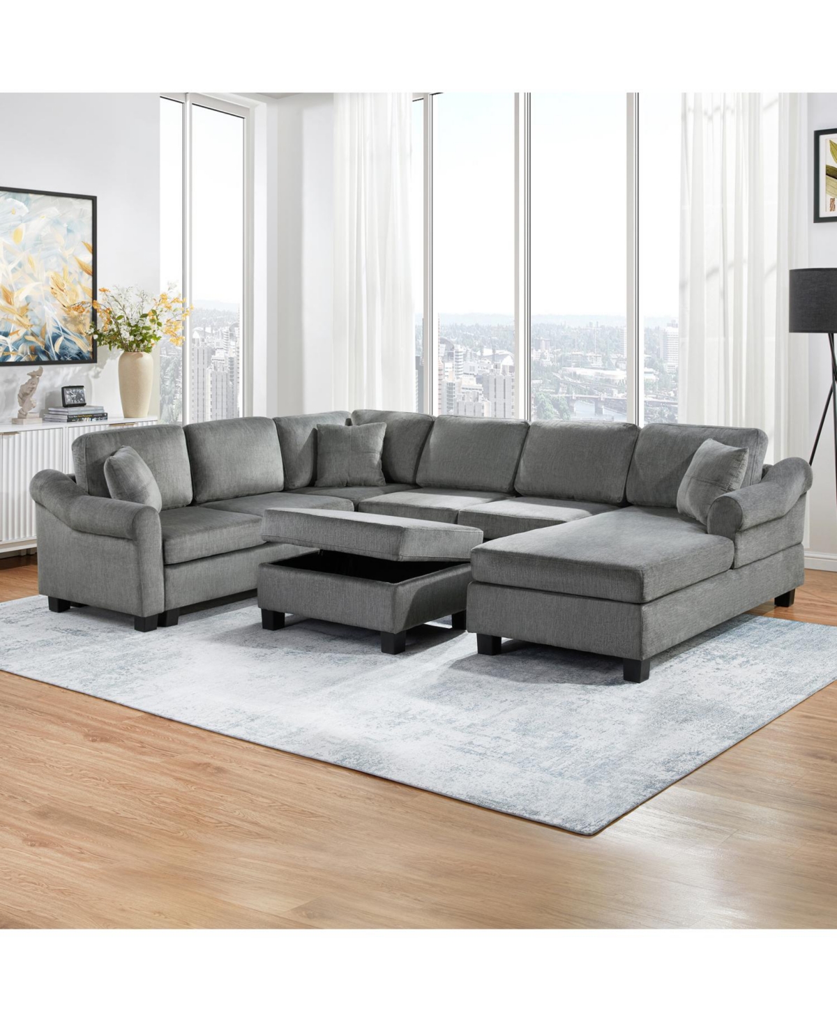 Click here for Streamdale Furniture U-Shaped Sectional Sofa with... prices