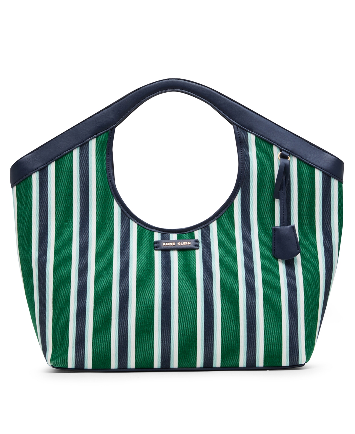 Click here for Anne Klein Extra-Large Top Handle Tote Bag - Navy/... prices