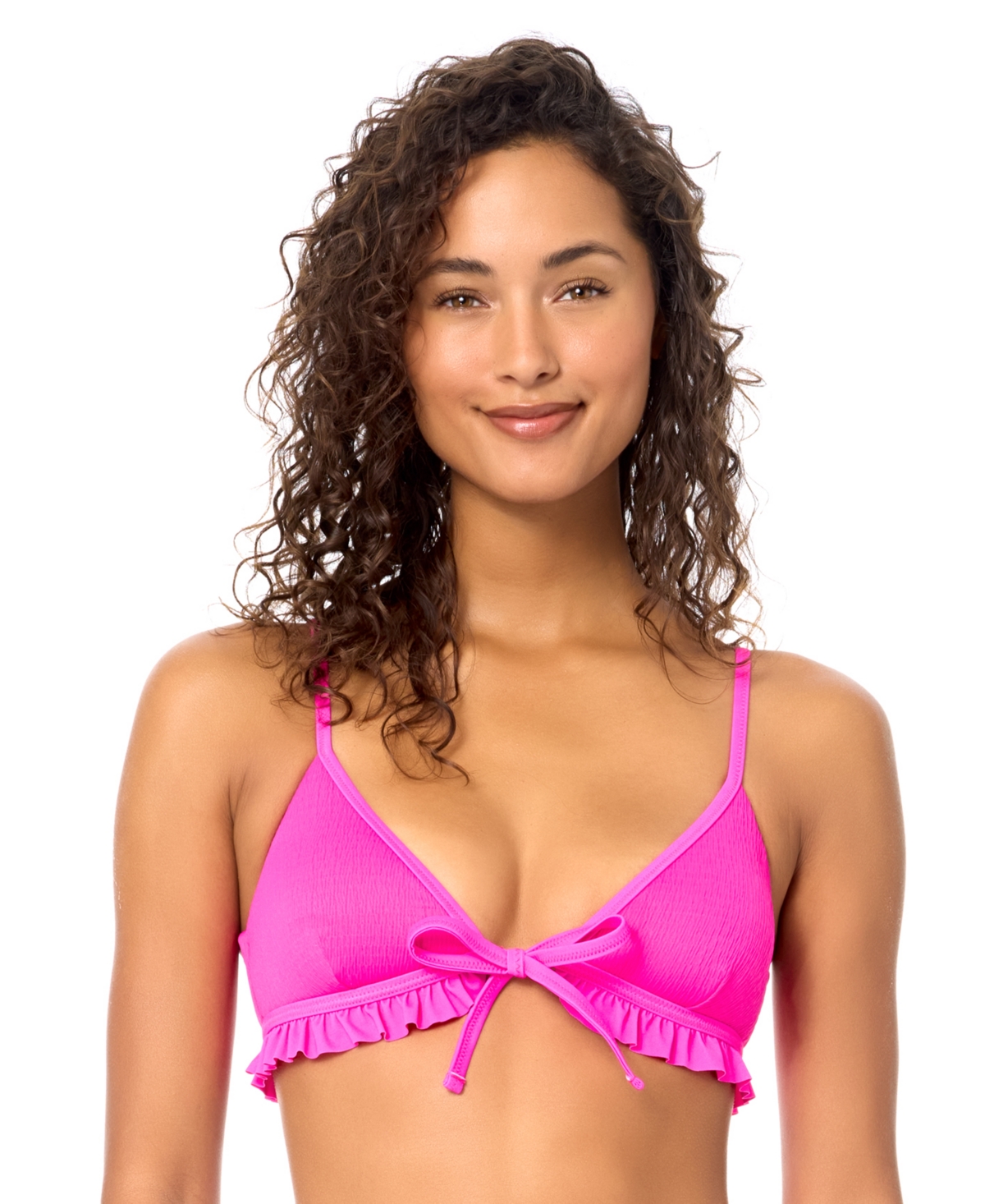 Click here for Raisins Womens Shaye V-Neck Swim Bikini Top - Pink prices