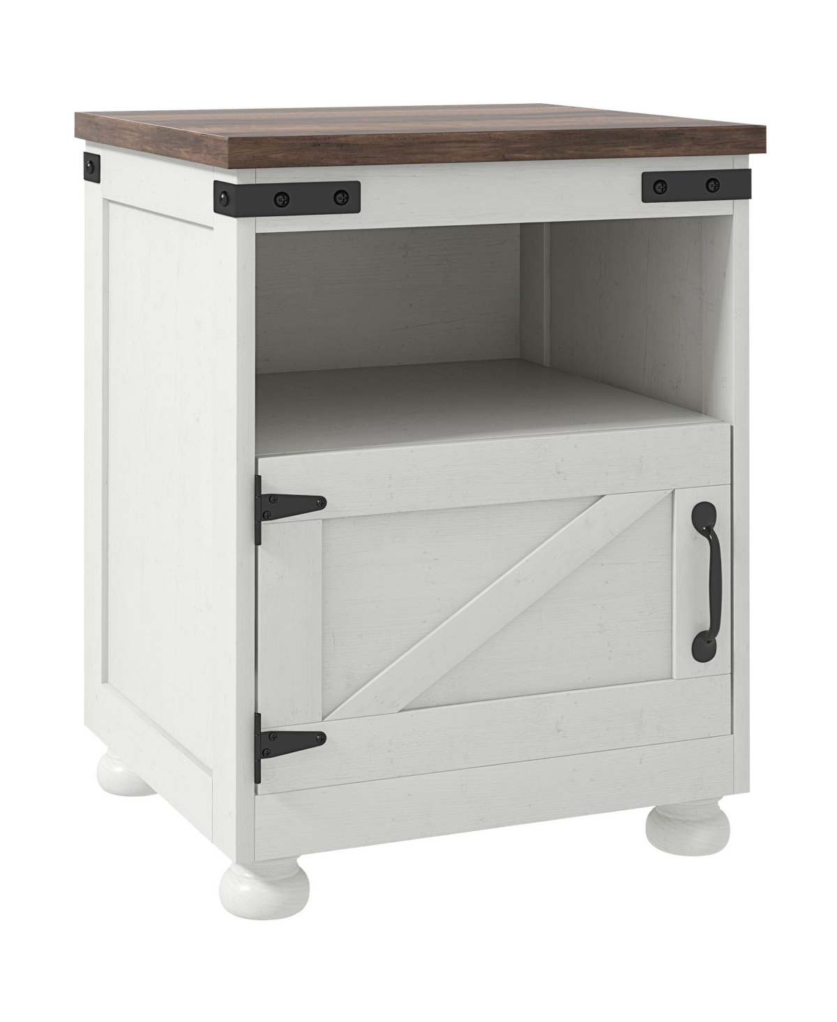 Click here for Homcom Farmhouse Side Table  End Table with Open S... prices