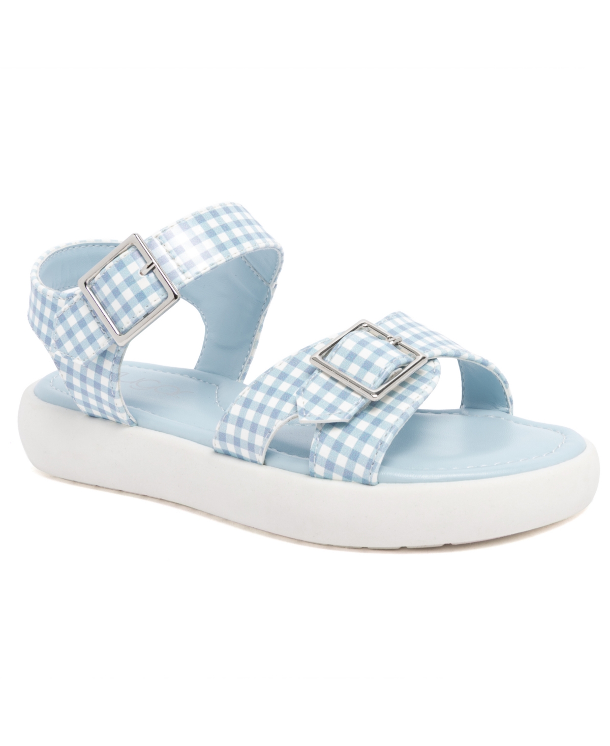Click here for Sugar Girls 1-13 Baylyn Buckle Sandals - Light Blu... prices