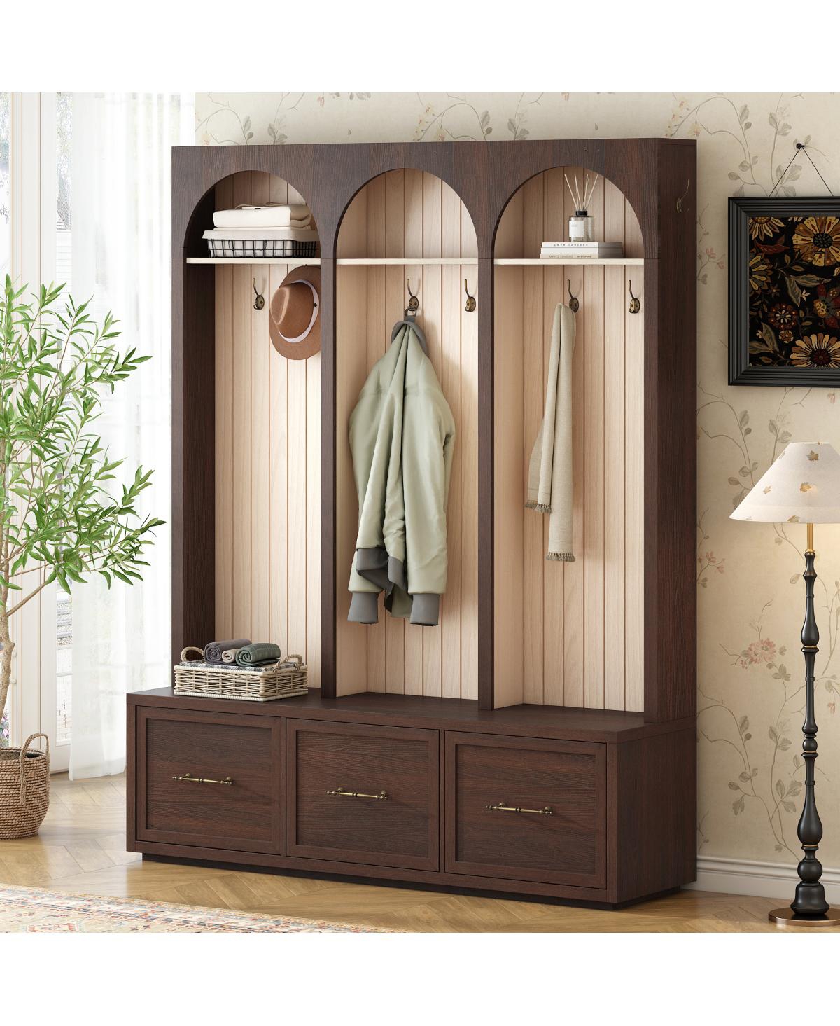 Click here for Streamdale Furniture Farmhouse Arched Hall Tree Be... prices
