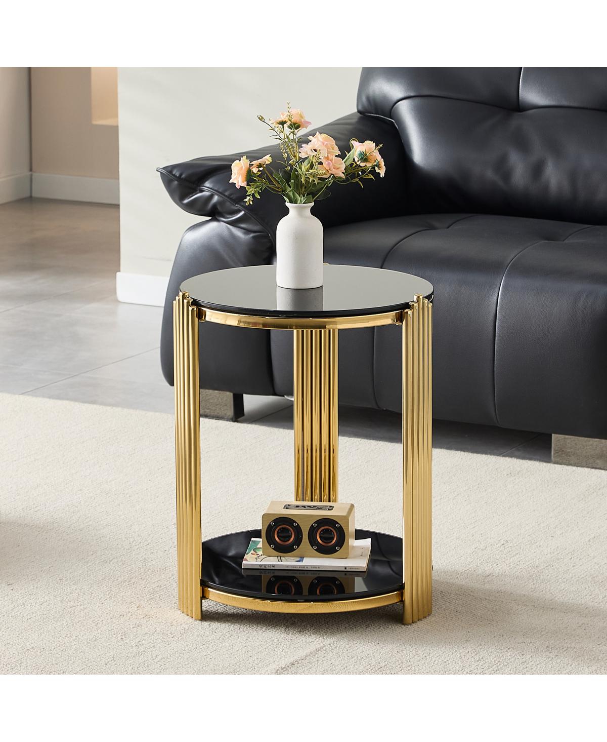 Click here for Streamdale Furniture Modern End Table with Glass &... prices