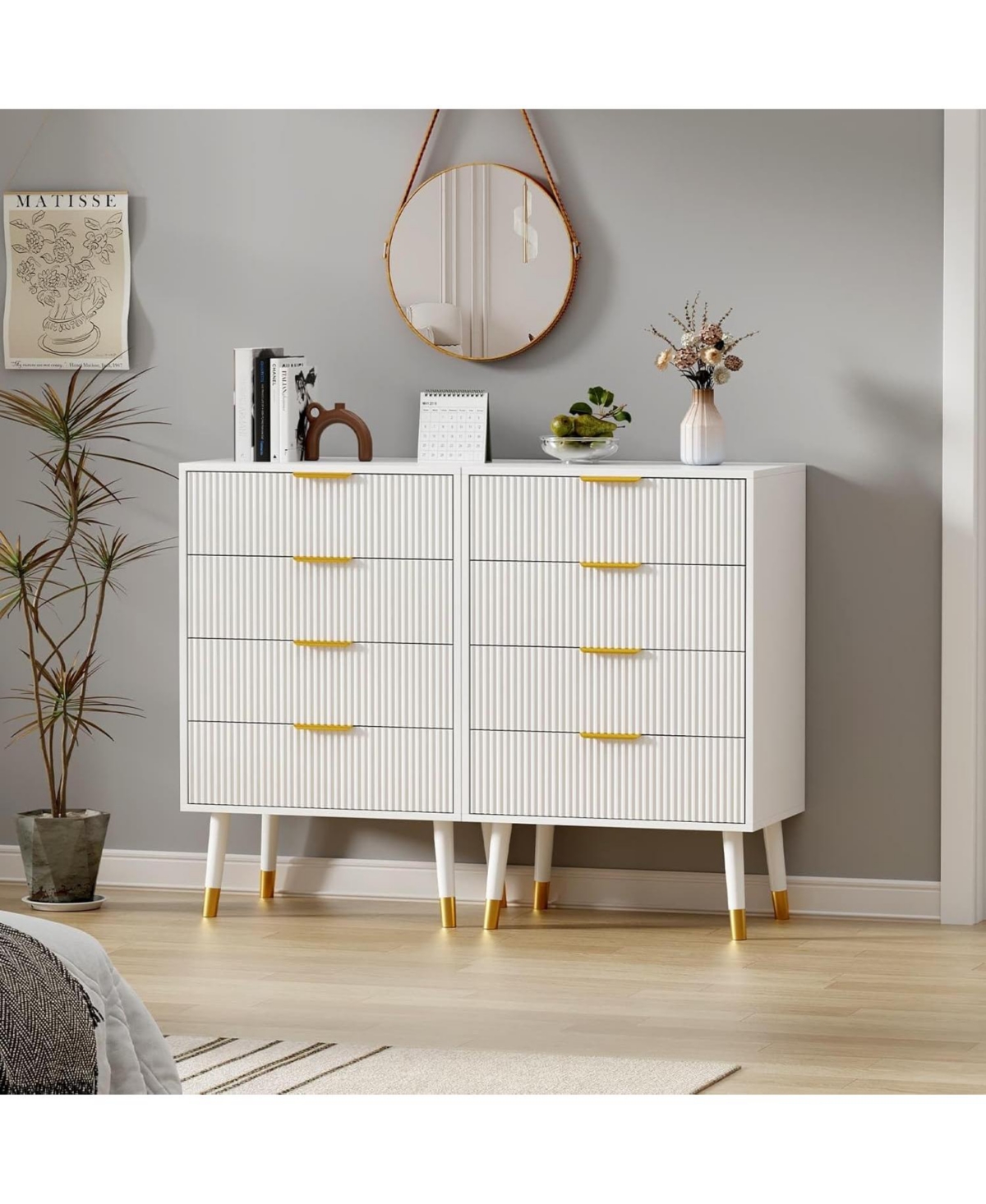Click here for gaomon 4 Drawer Dresser Set of 2 for Bedroom  Mode... prices