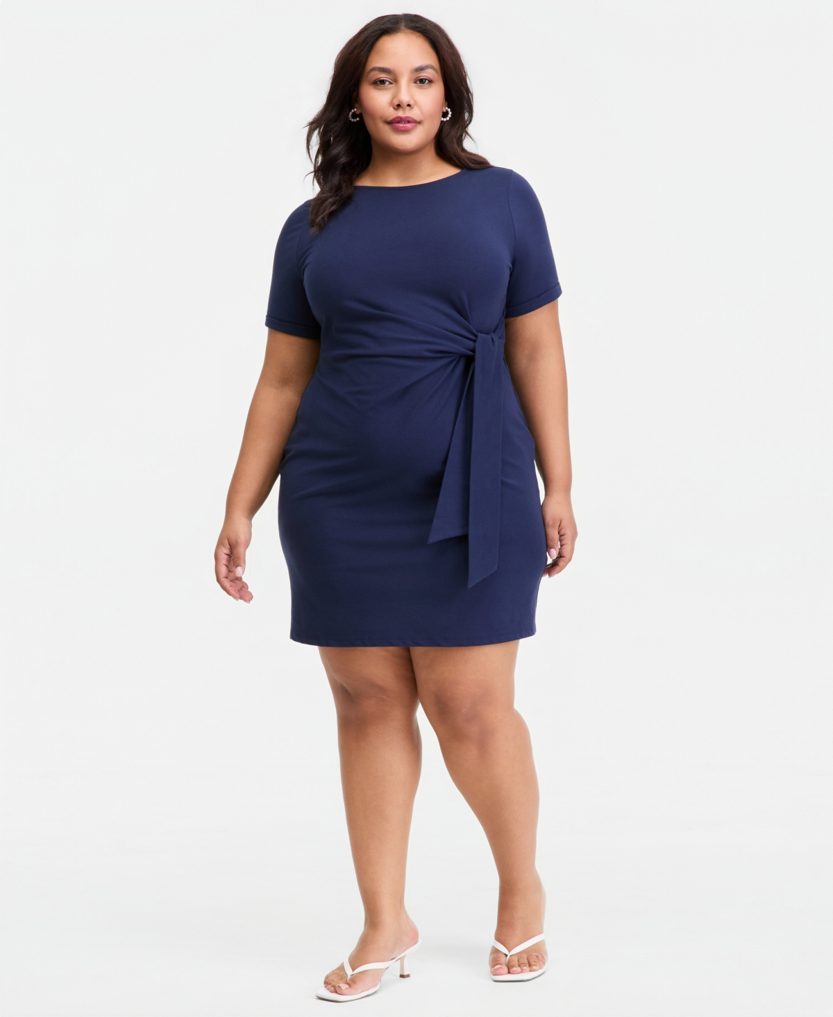 Click here for On 34th Trendy Plus Size Tie-Side Mini Dress  Macy... prices