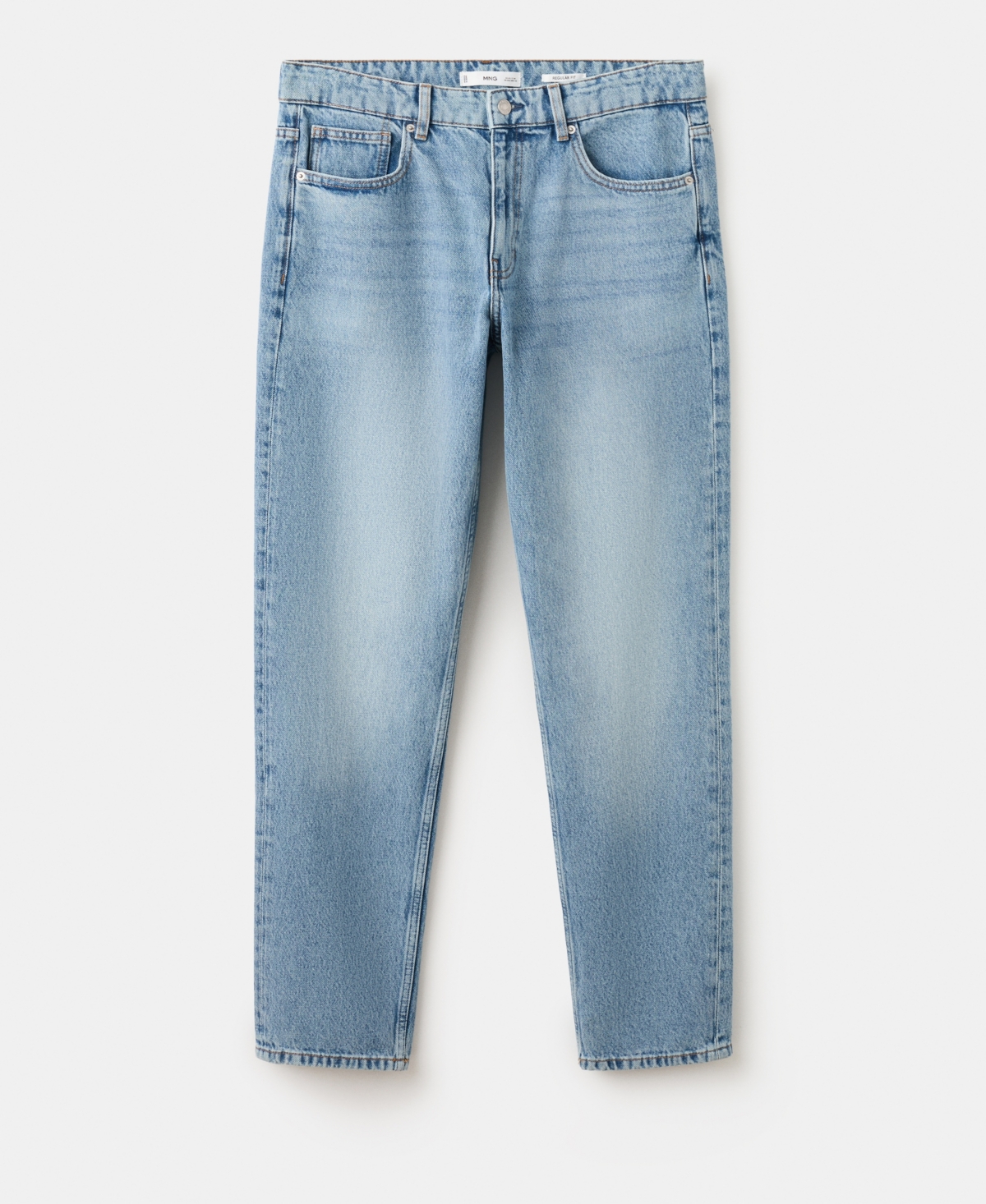 Click here for Mango Mens Bob Regular-Fit Jeans - Medium Blue prices