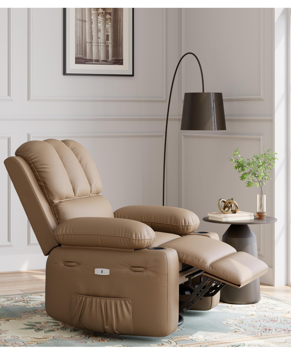 Click here for Gaomon Manul Recliner Chair  Single Pu Leather Sof... prices