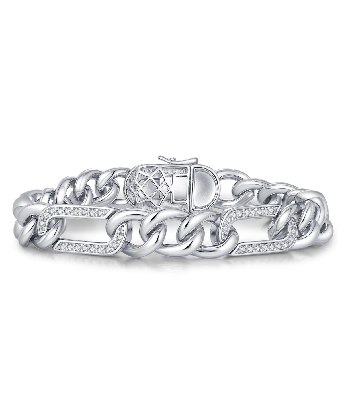 Click here for Mens Sterling Silver White Gold Plated with Iced O... prices