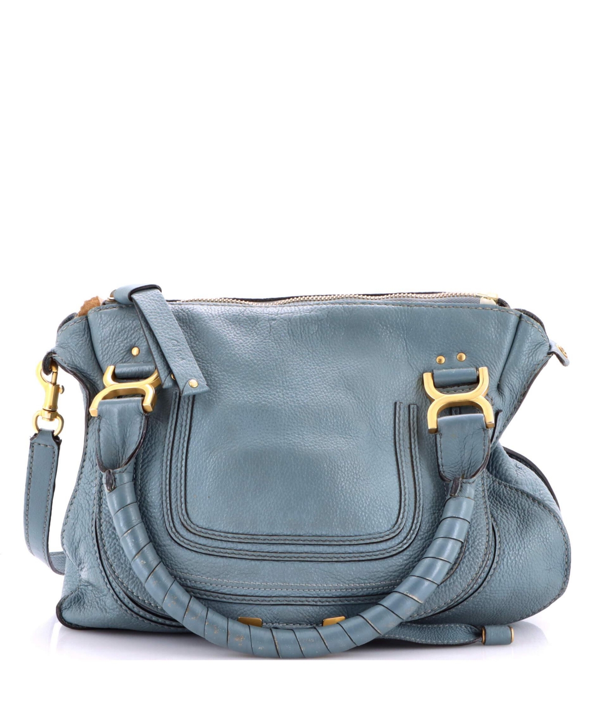 Click here for Pre-Owned Chloe Medium Marcie Satchel Leather - Bl... prices