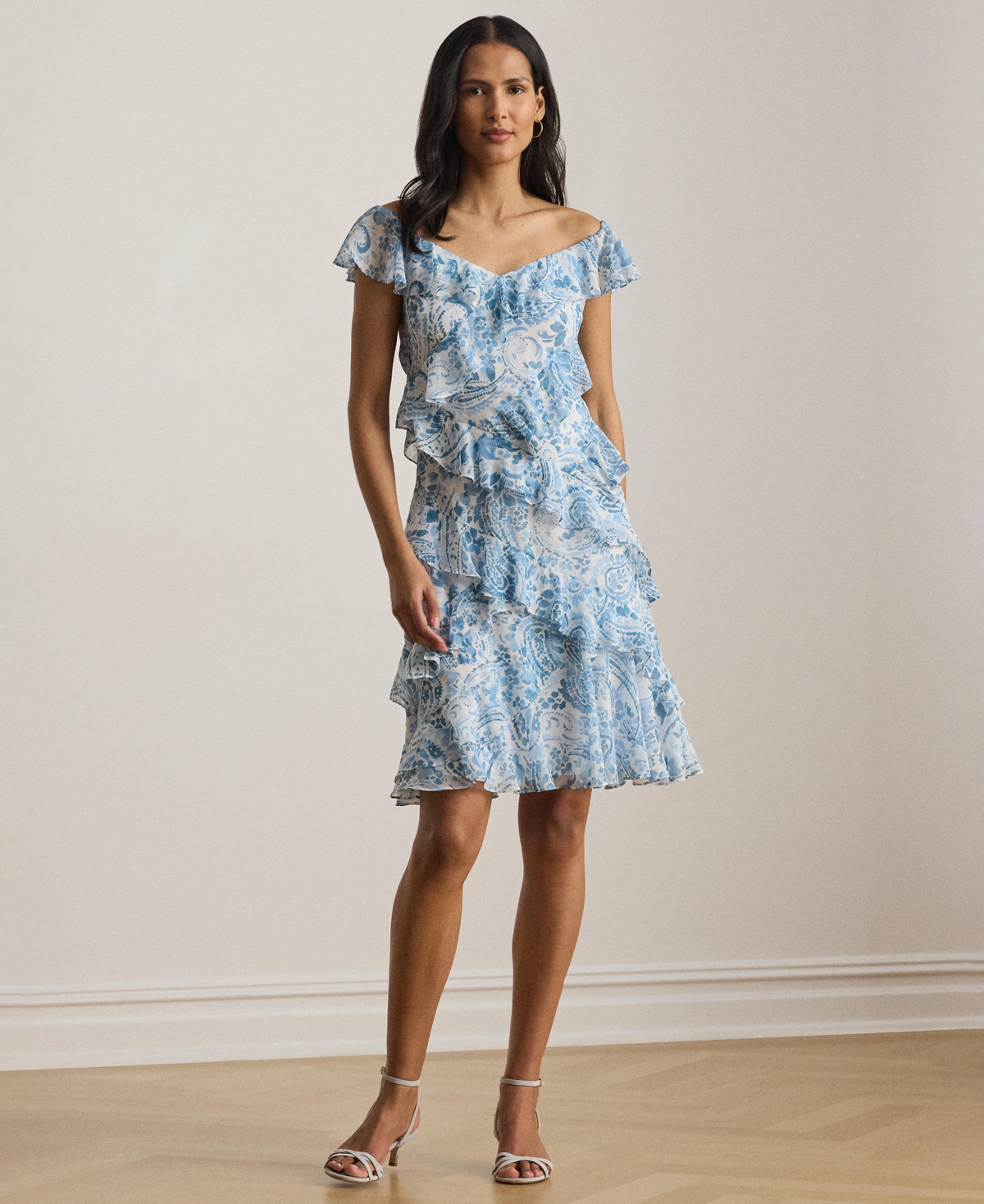 Click here for Lauren Ralph Lauren Womens Paisley Print Off-The-S... prices