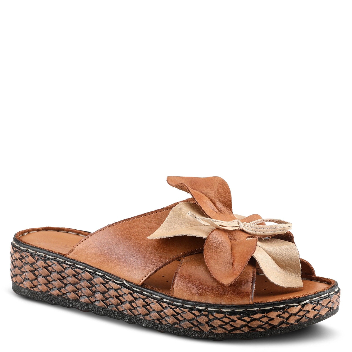Click here for Spring Step Womens Hilary Platform Slide with Leat... prices