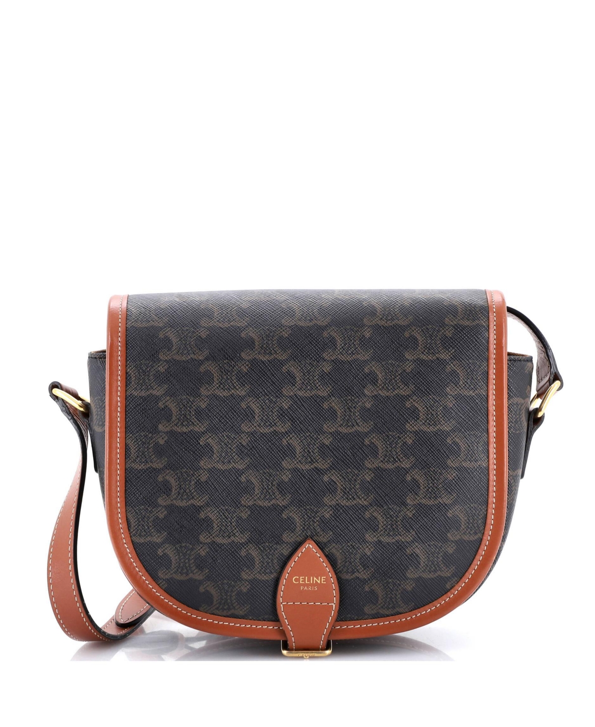 Click here for Pre-Owned Celine Medium Folco Bag Triomphe Coated... prices