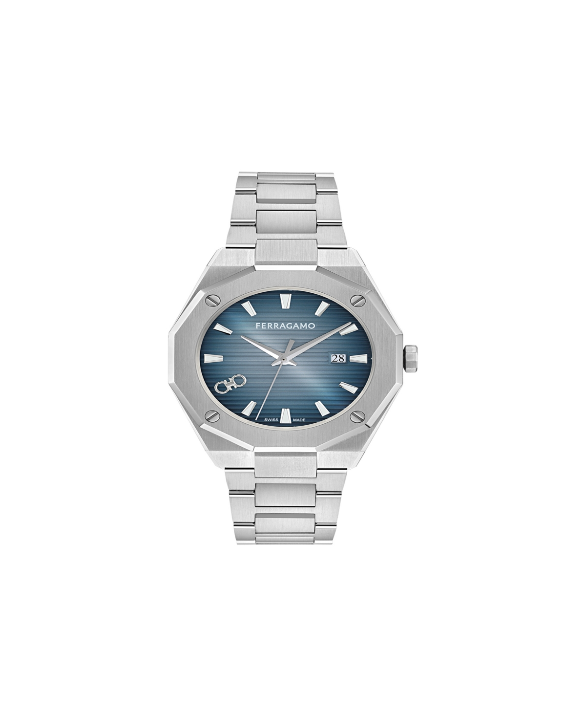 Click here for Ferragamo Mens Silver Stainless Steel Bracelet Wat... prices