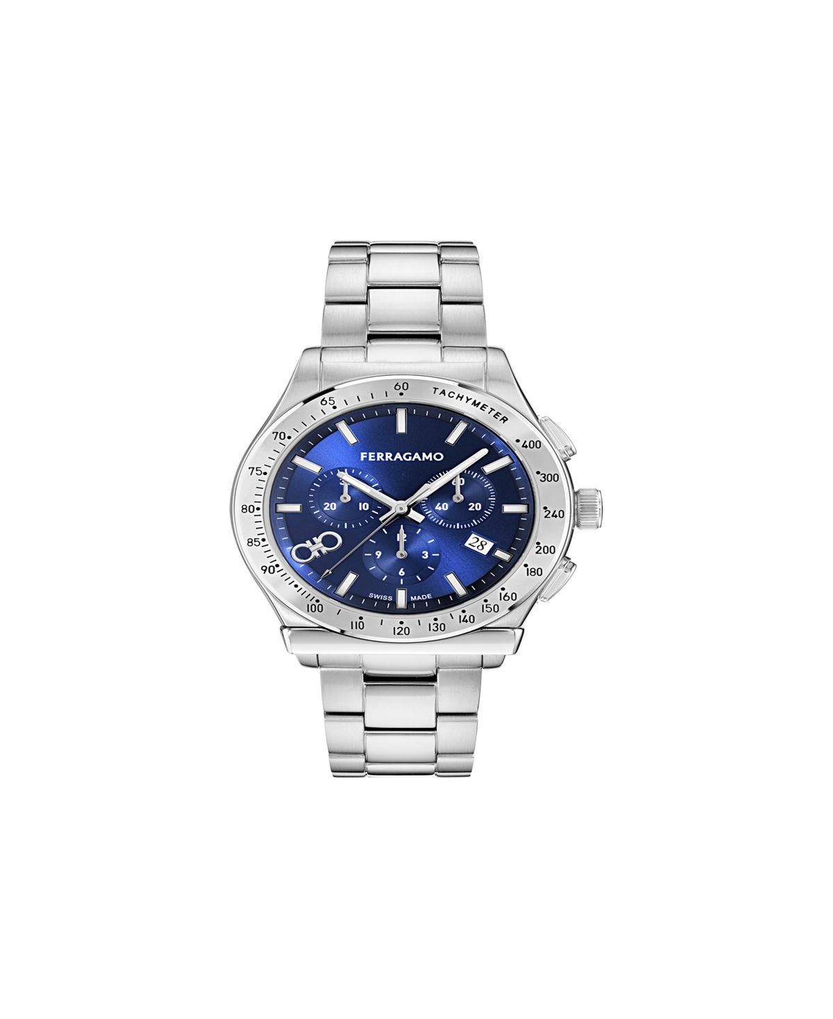 Click here for Ferragamo Mens Silver Stainless Steel Bracelet Wat... prices