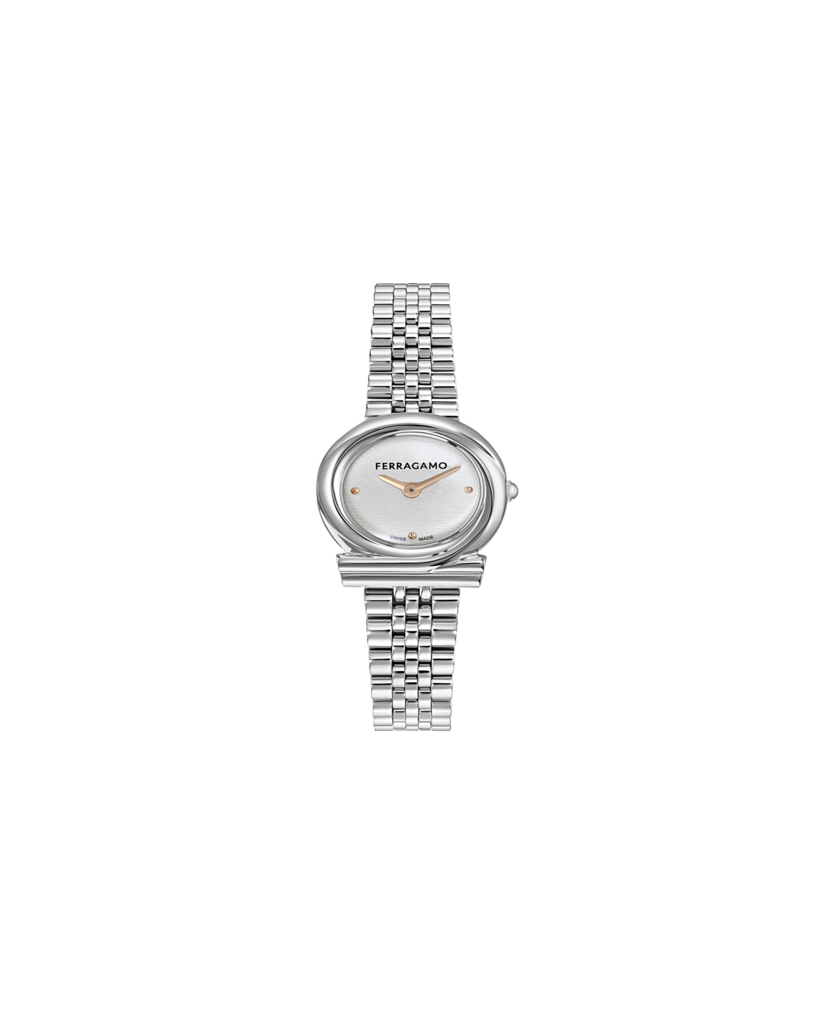 Click here for Ferragamo Womens Silver Stainless Steel Bracelet W... prices