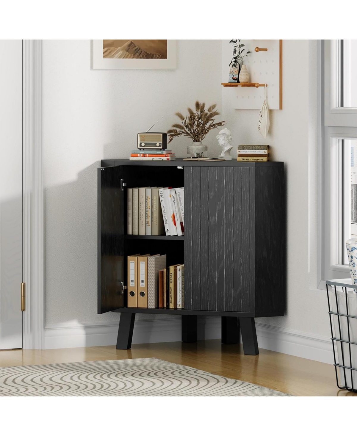 Click here for gaomon industrial 3 tier wooden corner cabinet wit... prices