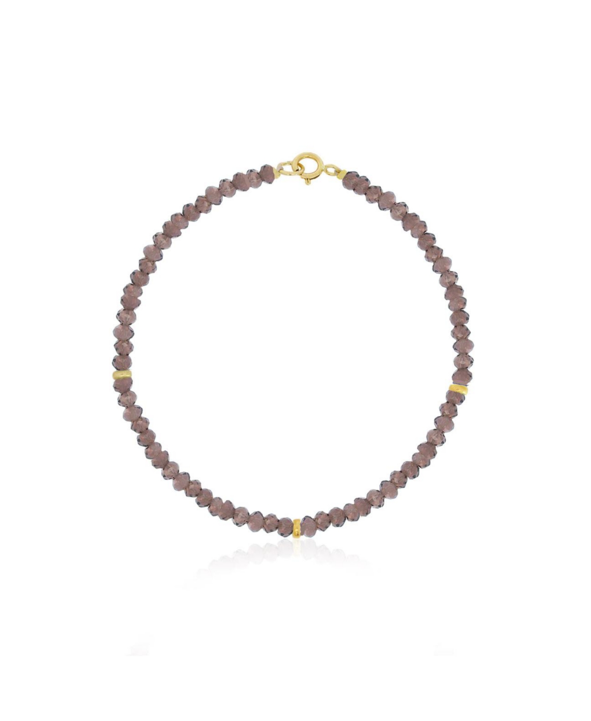 Click here for The Lovery Smoky Quartz Bead Bracelet 14K Gold - S... prices