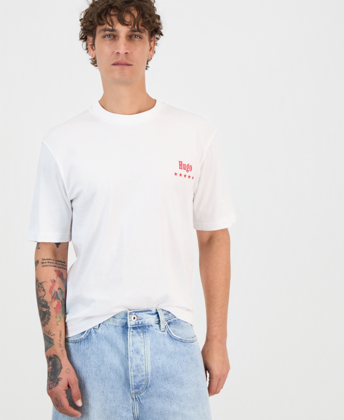Click here for Hugo Boss Mens Nucavo Cotton Logo-Graphic T-Shirt... prices