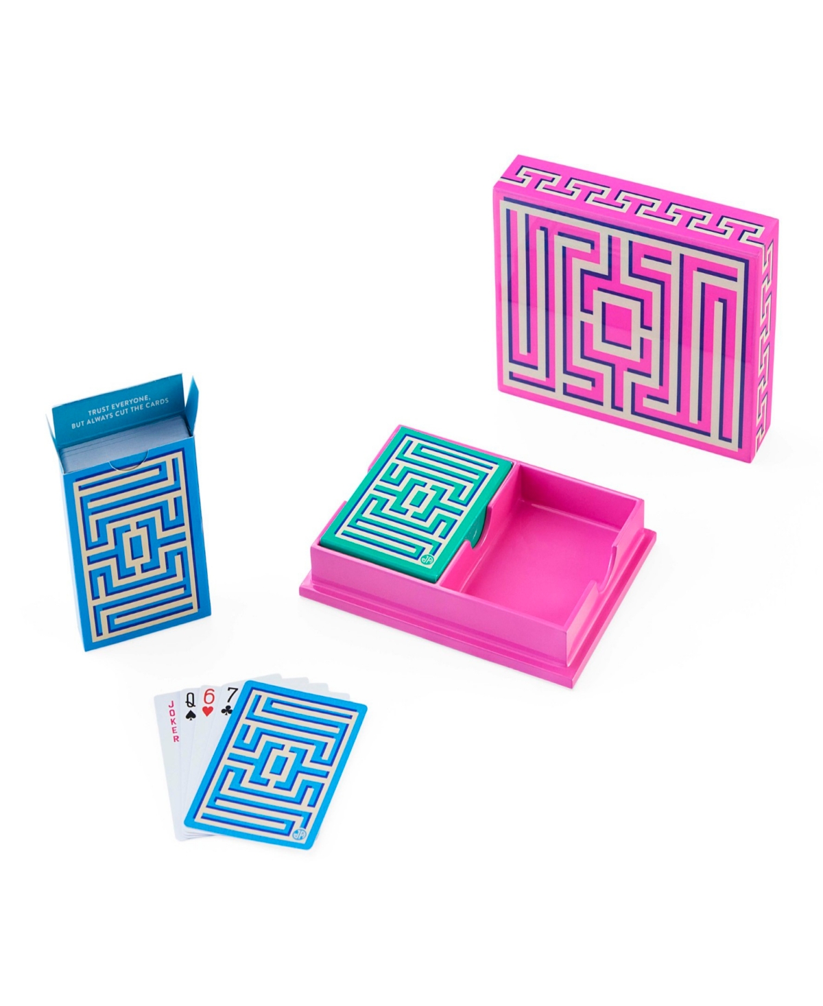 Click here for Jonathan Adler Labyrinth Lacquer Card Set - Pink prices