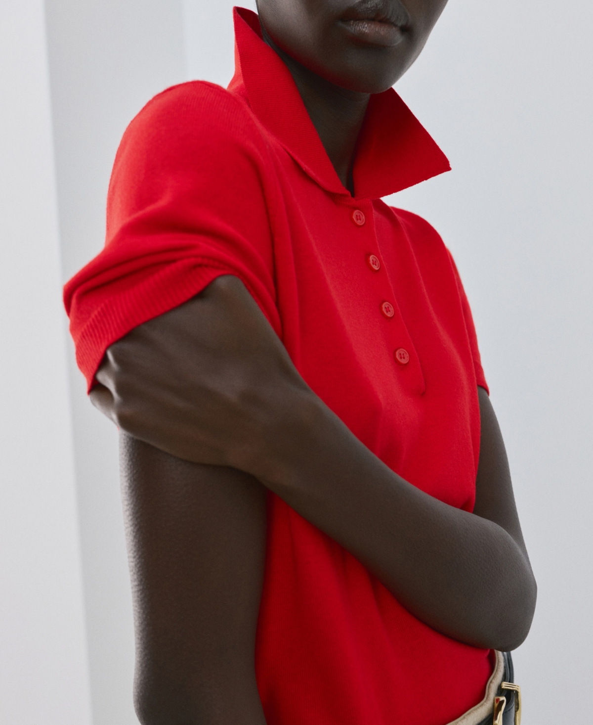 Click here for Mango Womens Polo Neck Sweater - Red prices